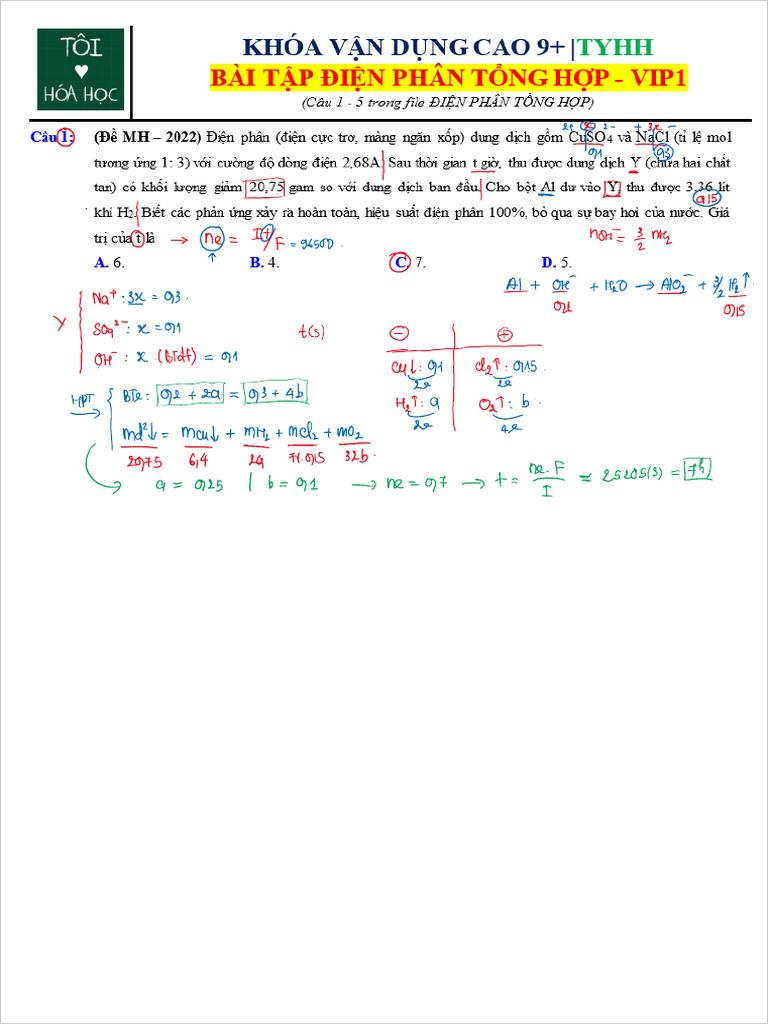 Bai Tap Dien Phan Tong Hop Vip1 8249f1de 83da 437c A713 Ab756759af6d | PDF