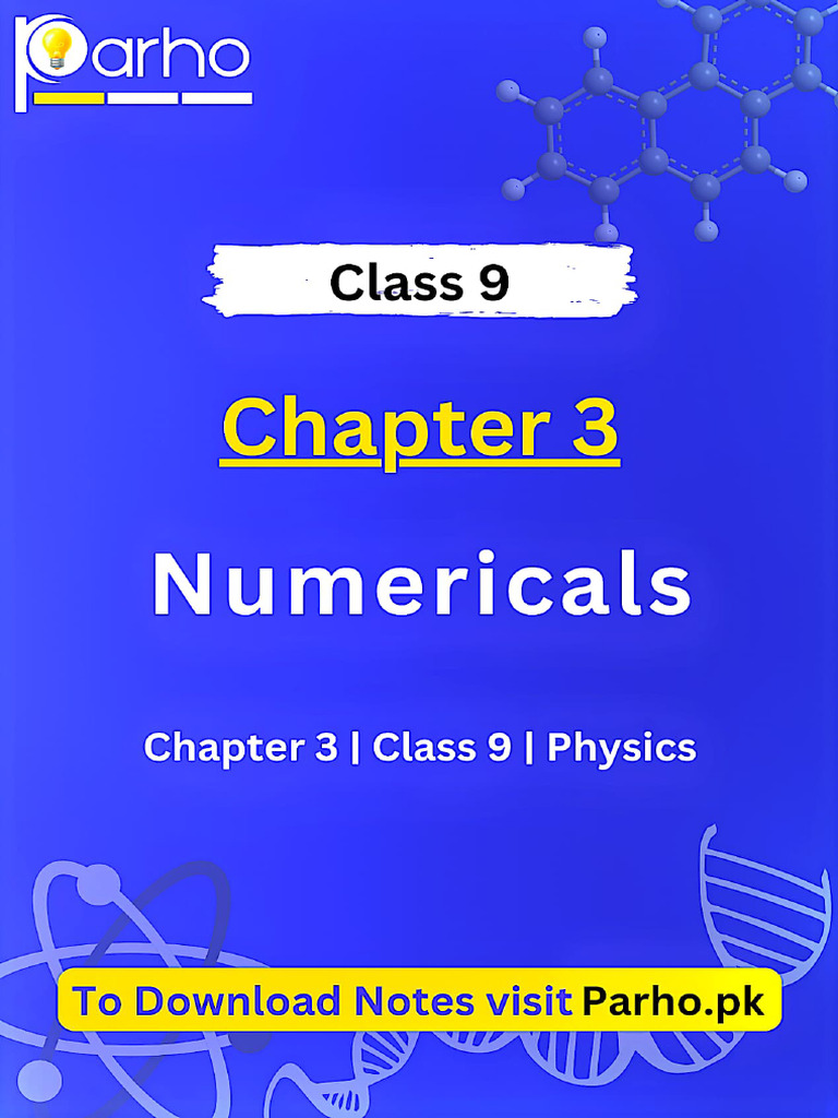 9th Physics Ch3 Numerical | PDF