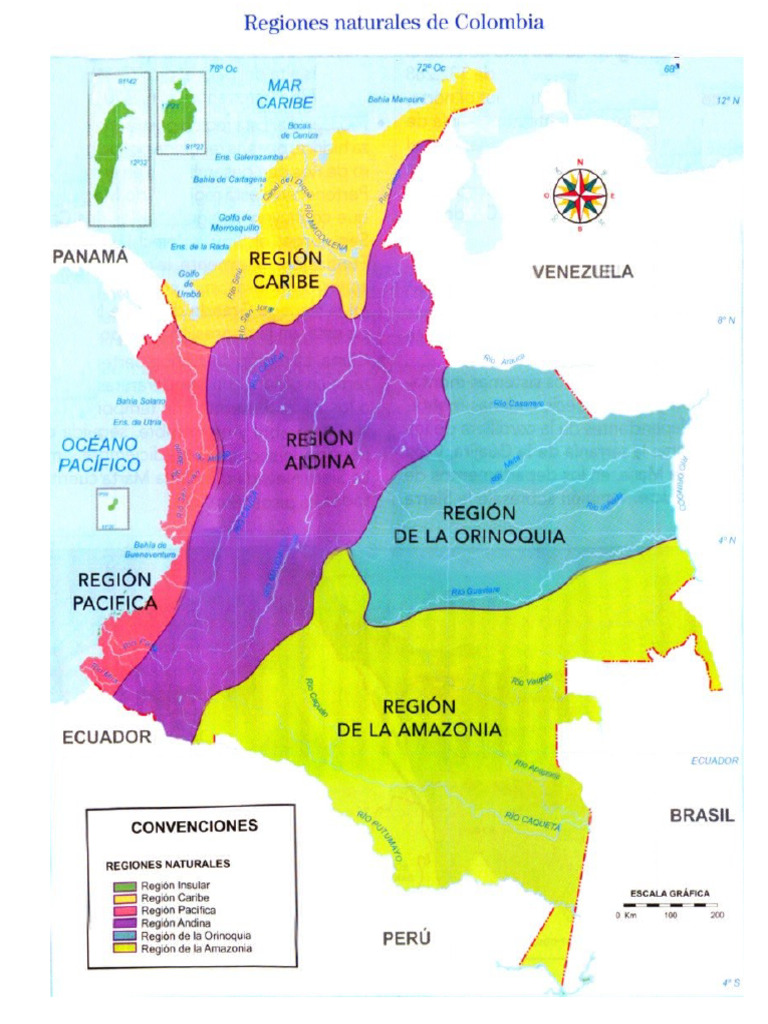 Mapa Colombia y Sus Regiones Sociales Importante XD | PDF