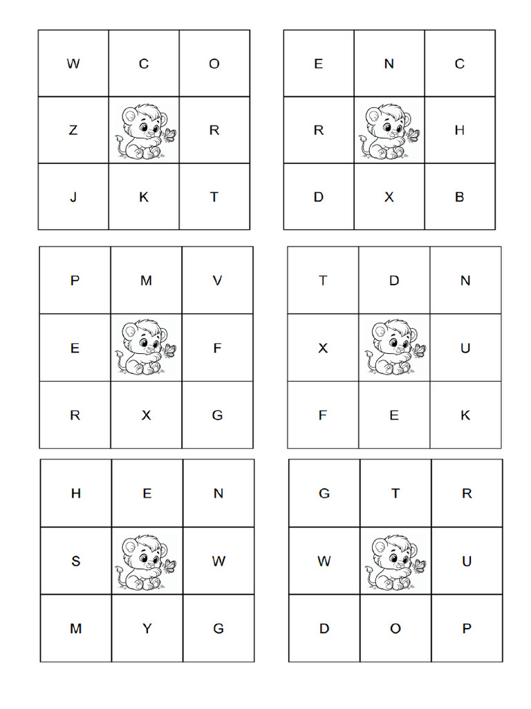 Fichas Bingo Alfabeto | PDF