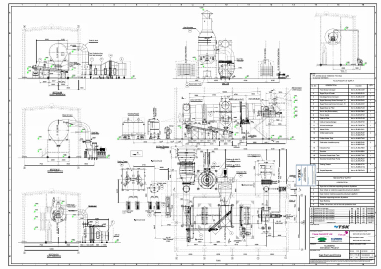 S007 001816 14 TUB PG 0001 07 - RSC - Sugar Dryer Layout Drawing | PDF ...