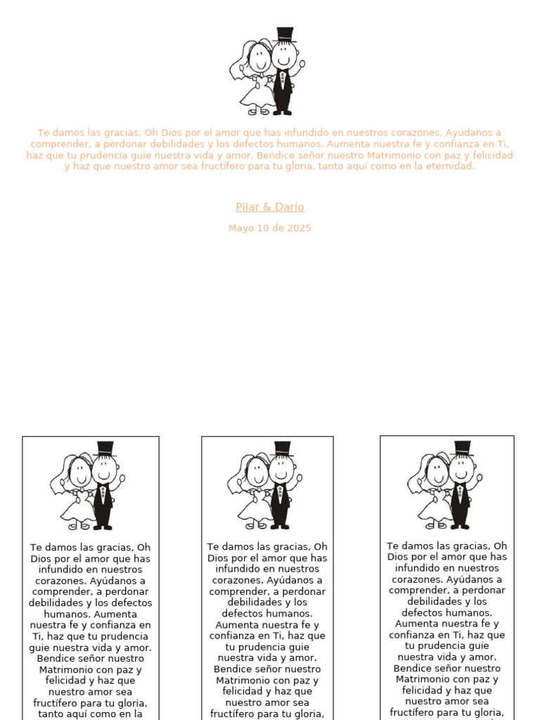Te Damos Las Gracias Boda Pilar | PDF
