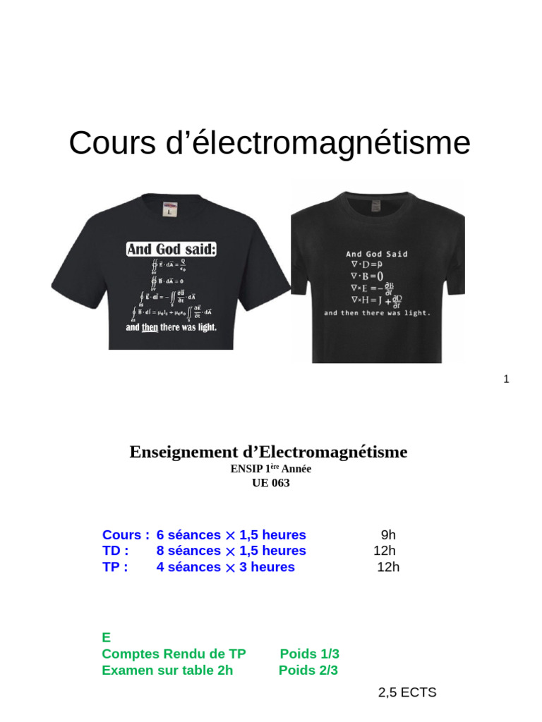 Cours 1 - Introduction Charge Ponctuelle Et Dipôle | PDF | Analyse vectorielle | Champ (physique)