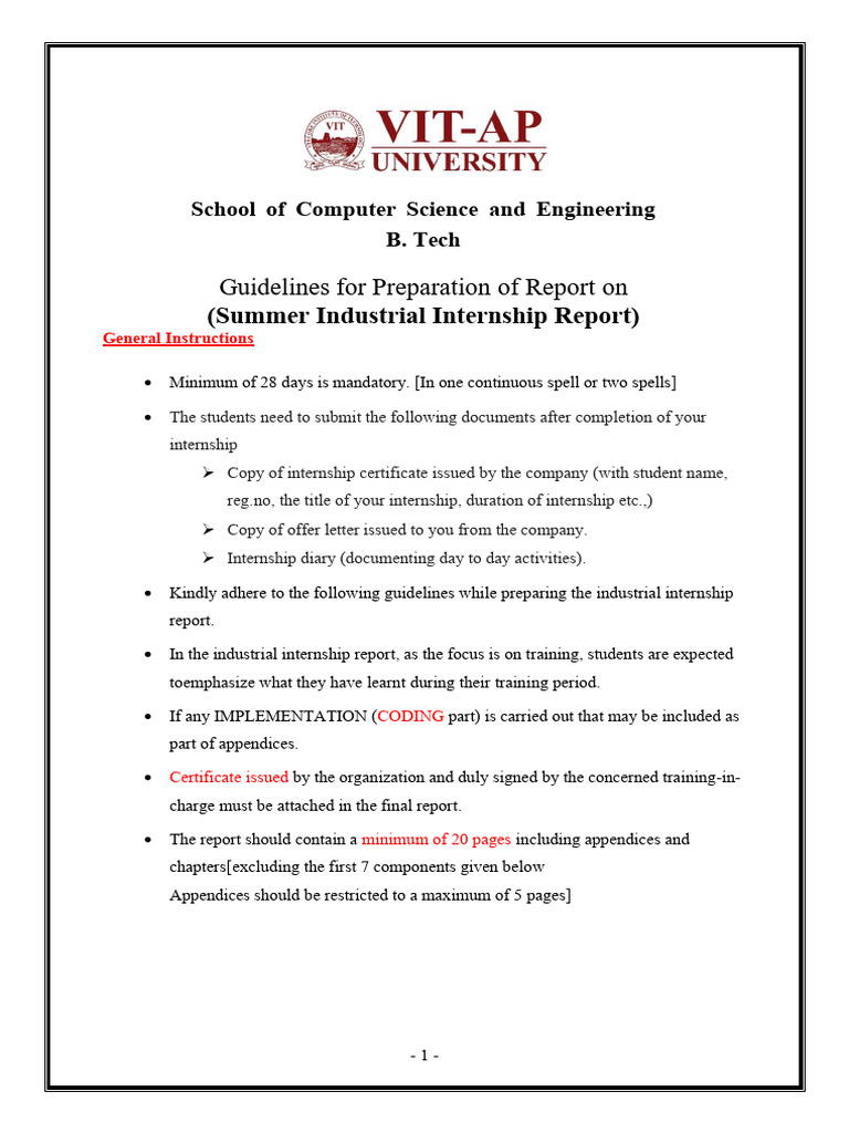 Summer Industrial Internship Report May 2025 | PDF | Times New Roman ...