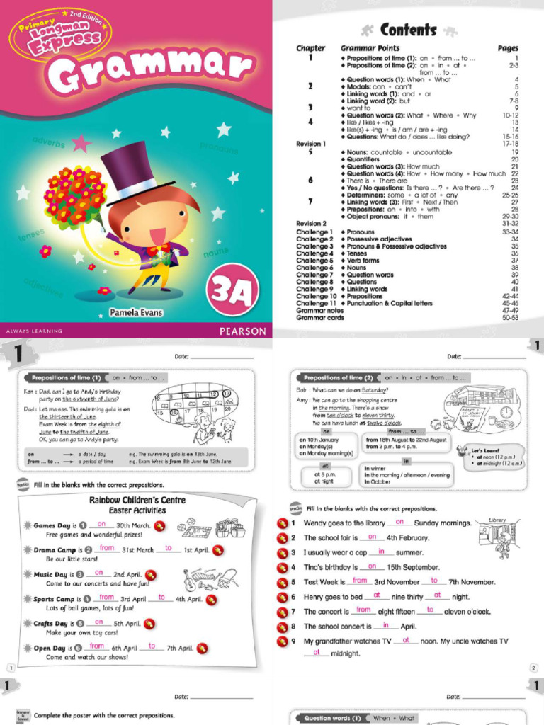 Primary Longman Express Grammar 3A | PDF