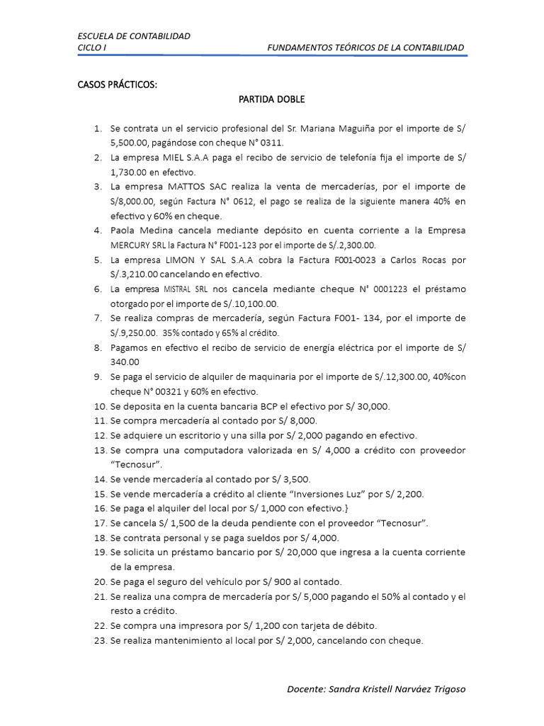 Casos Prácticos | PDF | Servicios financieros | Business
