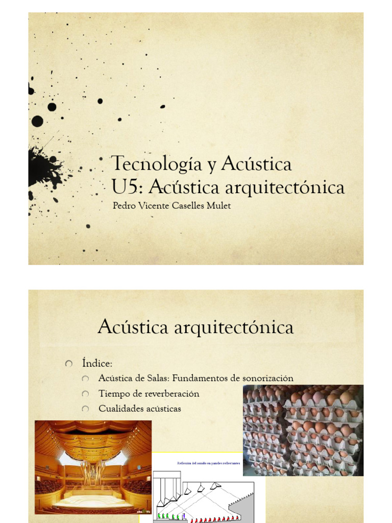 Fundamentos de Acústica Arquitectónica | PDF | Sonido | Acústica