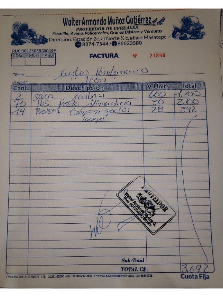 Factura Leon Mayo 25 | PDF