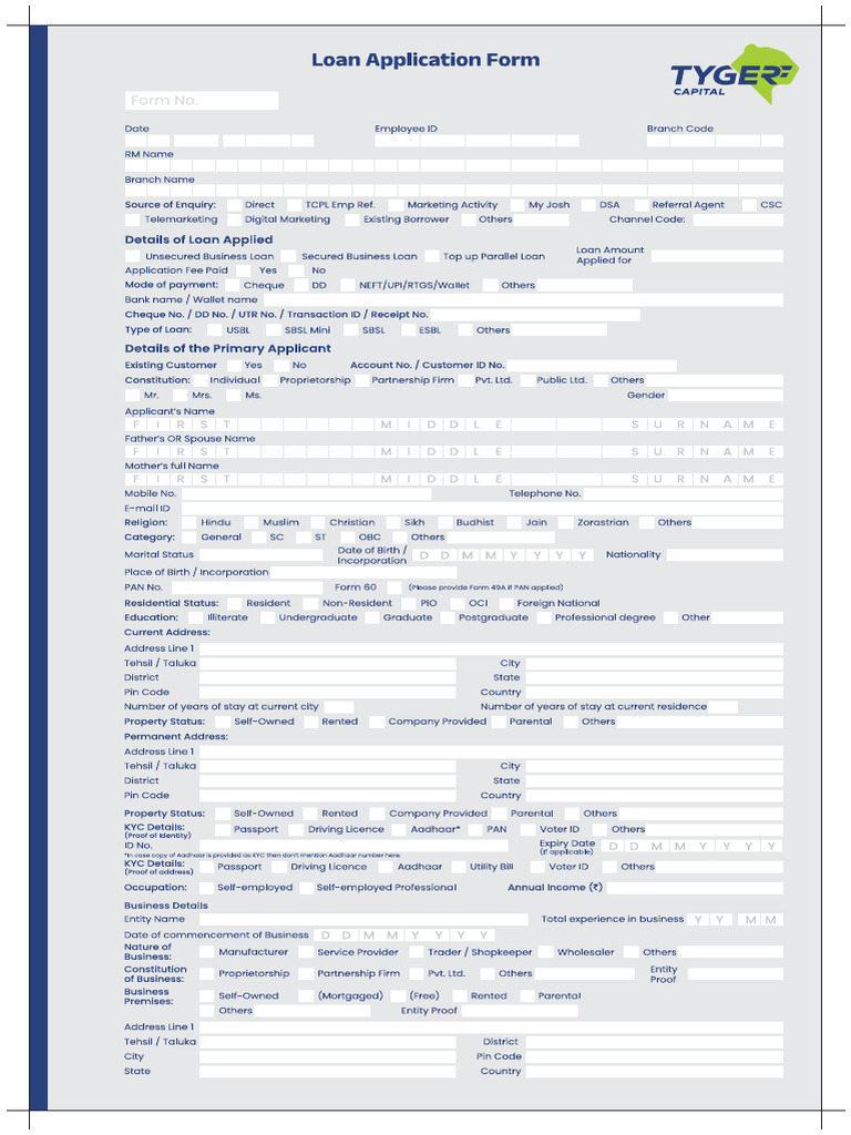 MSME Loan Application Form | PDF