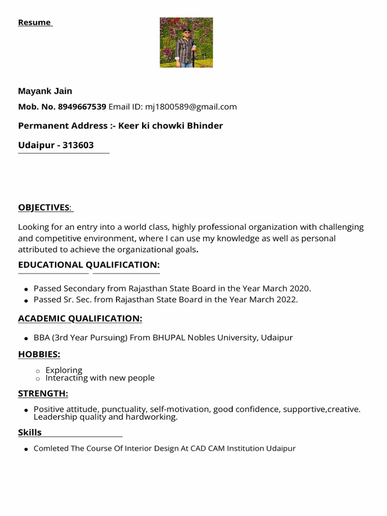 Mayank Jain CV - Docx - 20250217 - 101843 - 0000 PDF | PDF