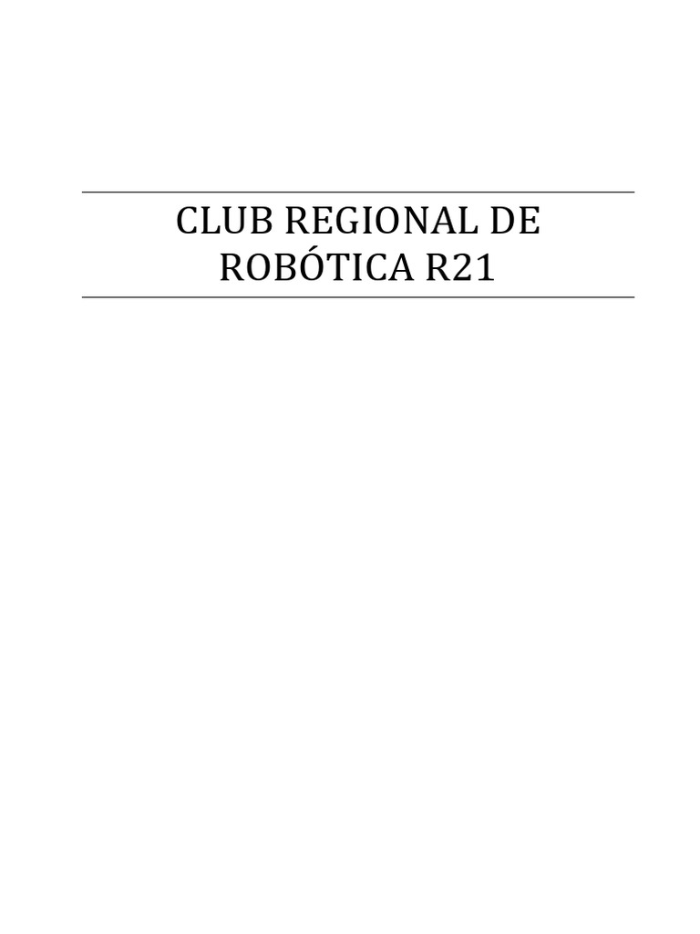 REGLAMENTO Club de Robotica R21 | PDF | Robot | Robótica