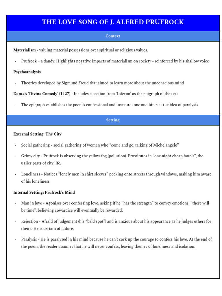 Critical Study Ts Eliot Advanced Notes | PDF | Psychology