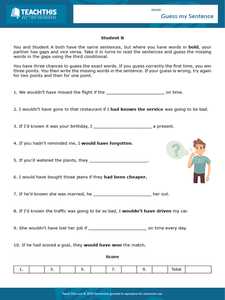 Guess the Sentence Activity | PDF