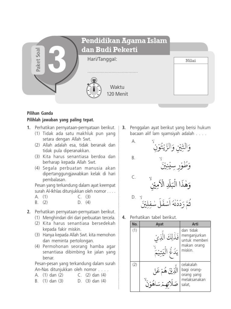 Paket 3 Pai SPM Plus Us SD Mi 2023 | PDF