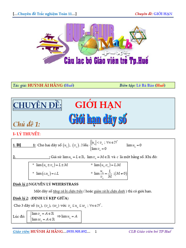 Chuyen de Gioi Han Cua Day So Huynh Ai Hang | PDF