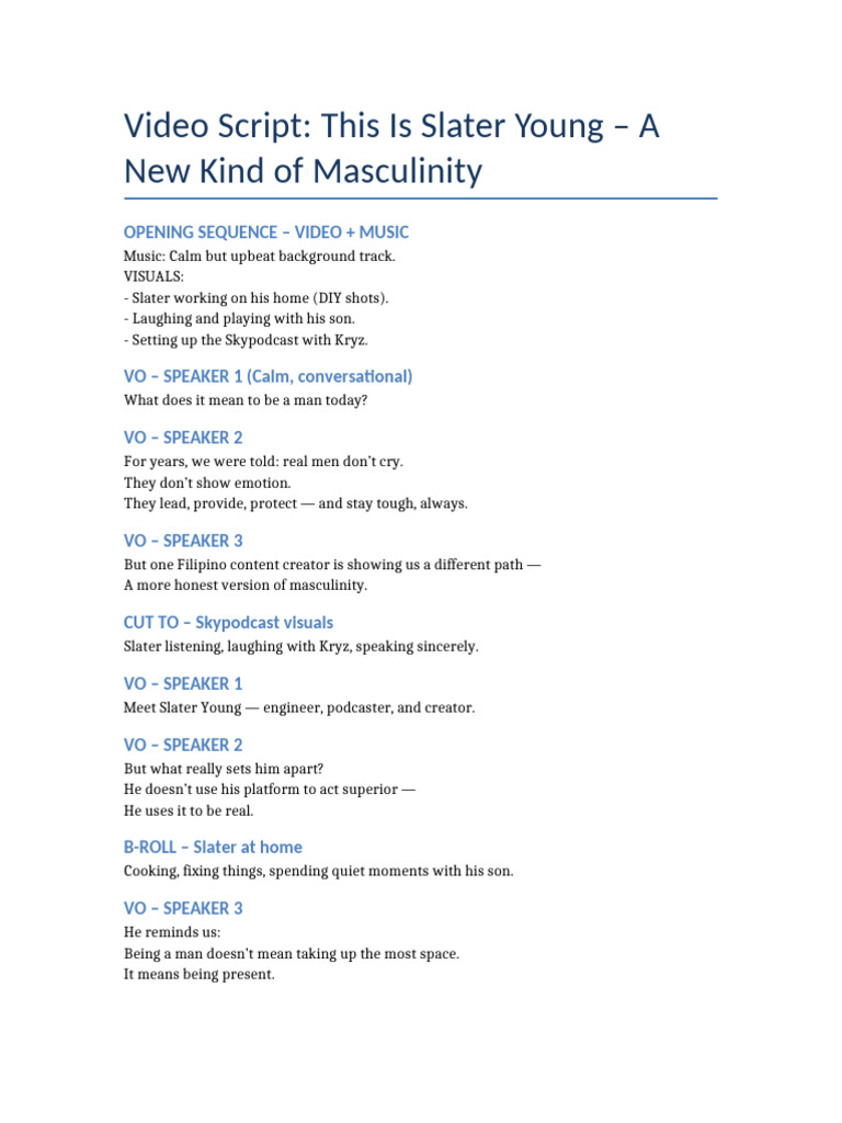 Slater_Young_Masculinity_Script | PDF