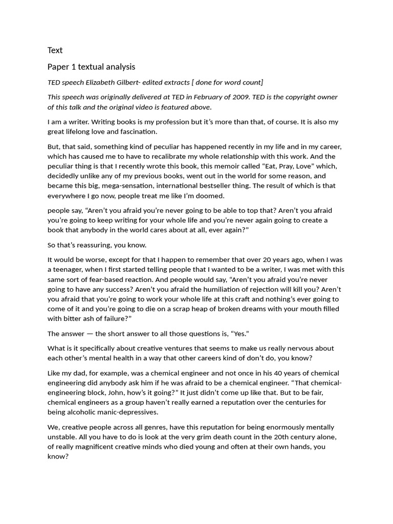 Grade 11 Speech Essay Sample 2 | PDF | Creativity | Rhetoric