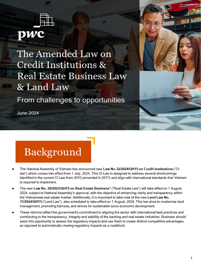 Vietnam's New Credit and Real Estate Laws | PDF | Banks | Real Estate ...