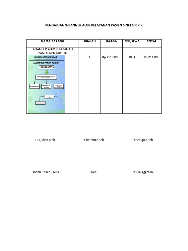 Pengadaan X-Banner Sinclair | PDF