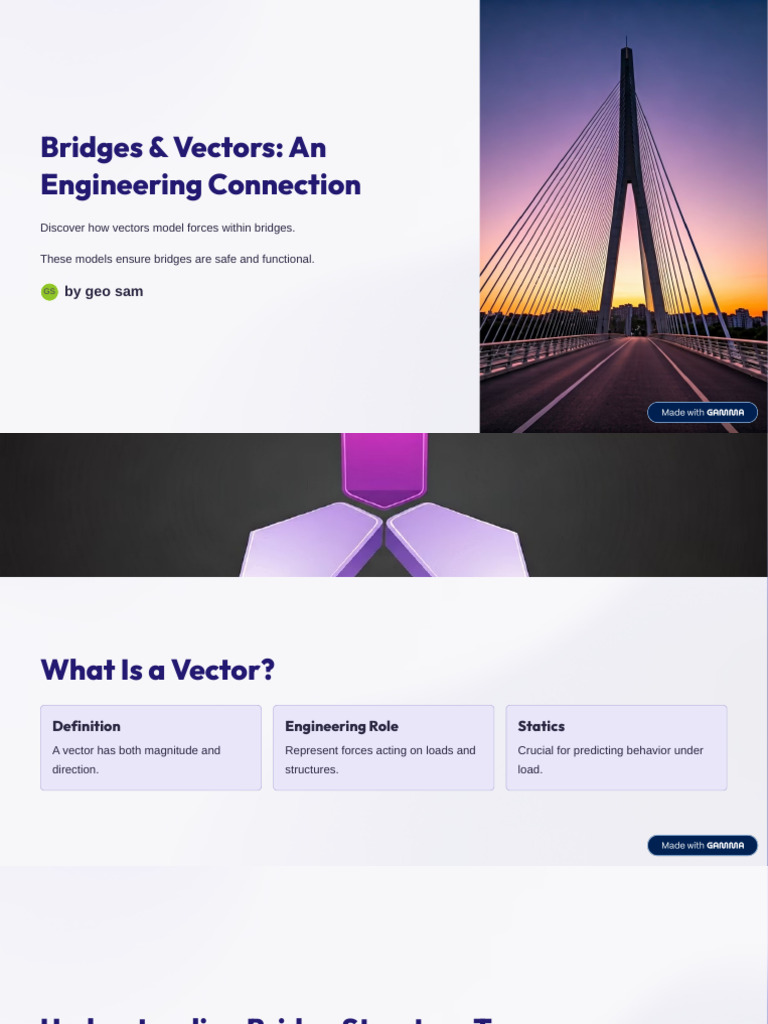 Vectors in Bridge Engineering Explained | PDF