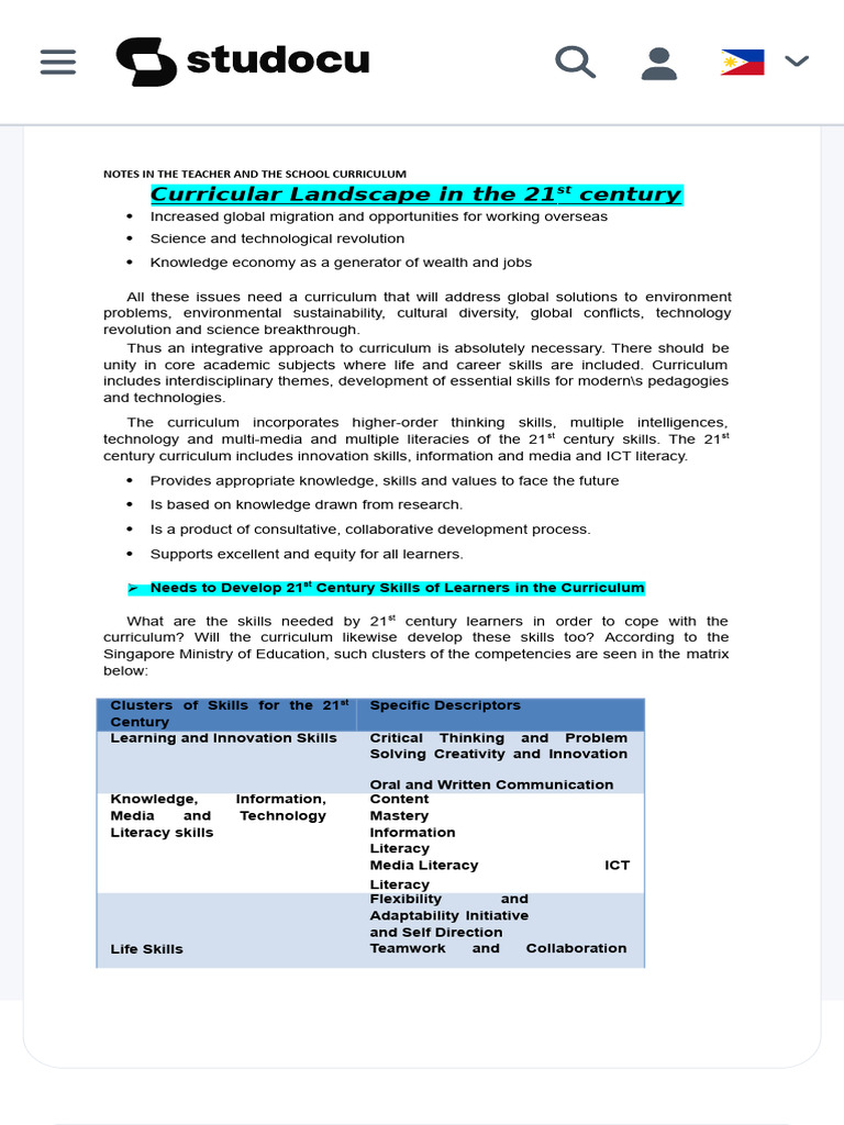 21st Century Curriculum Development | PDF