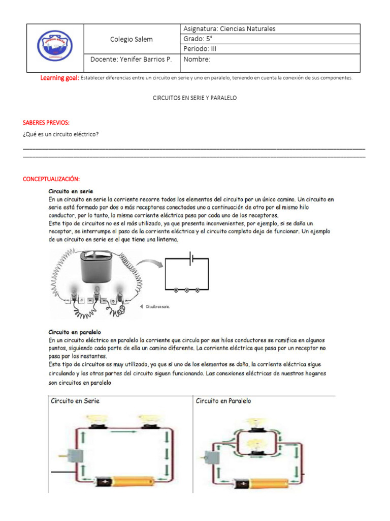 Clases de Circuitos 5º | PDF