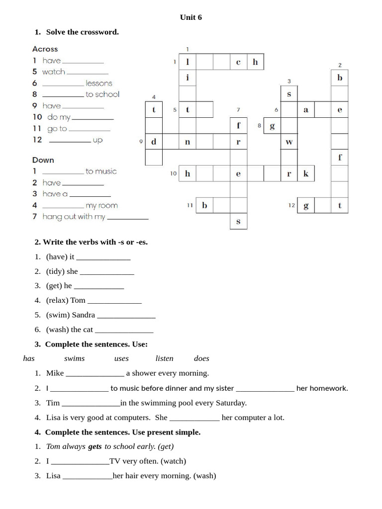 Go Getter Unit 6 (Voc, PS) | PDF