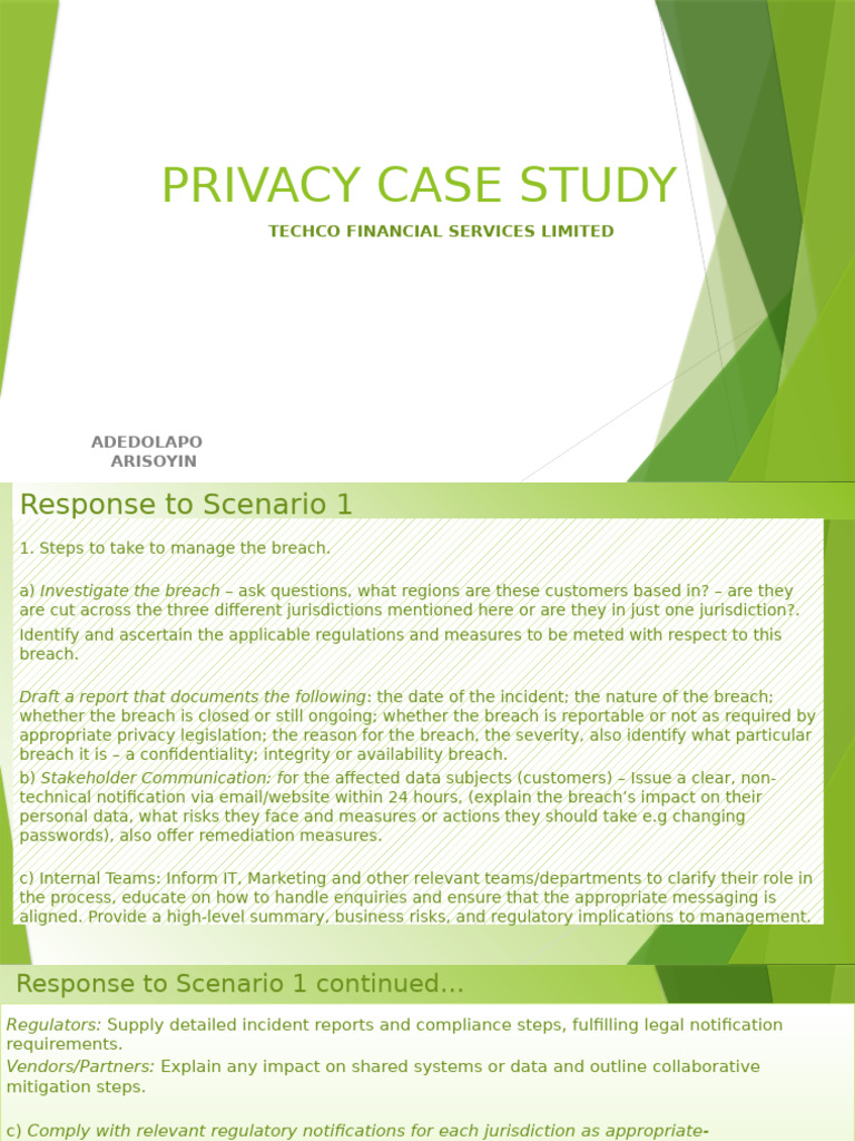 Privacy Case Study - Techco. | PDF | Privacy | Computer Security