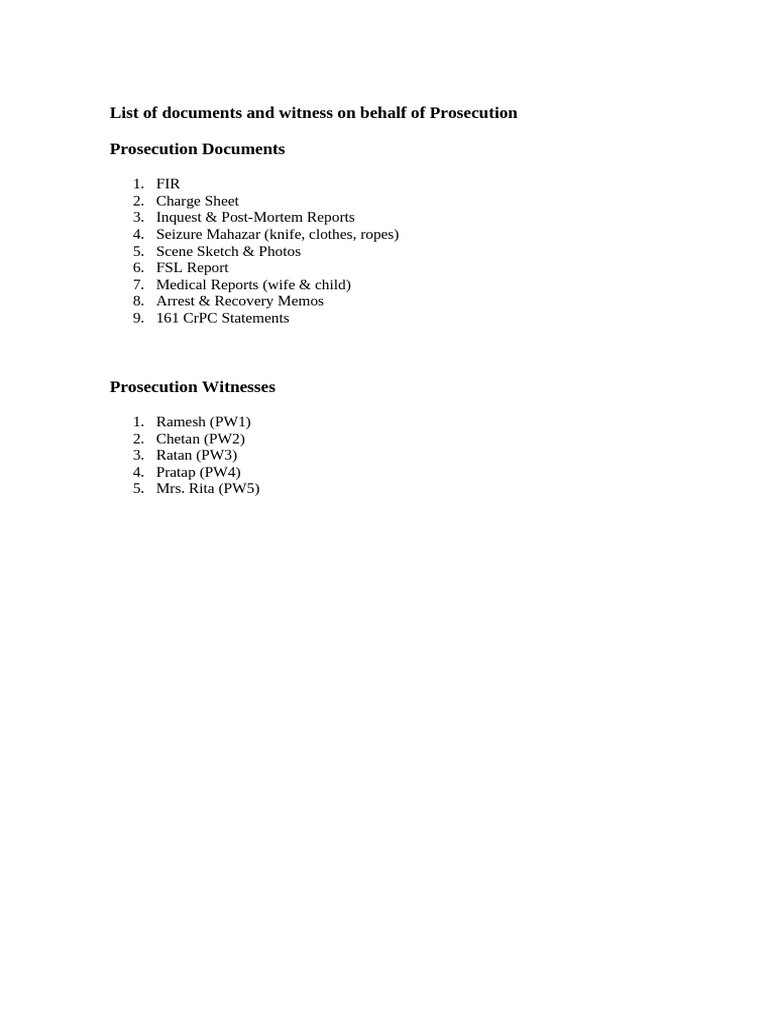 List of Doc Prosecution | PDF