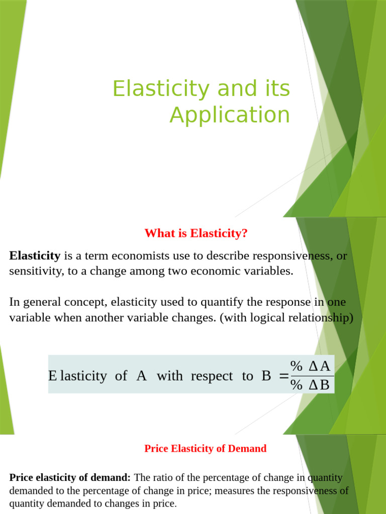 Lecture 04 Elasticity and Its Application 21032022 043239am | PDF ...