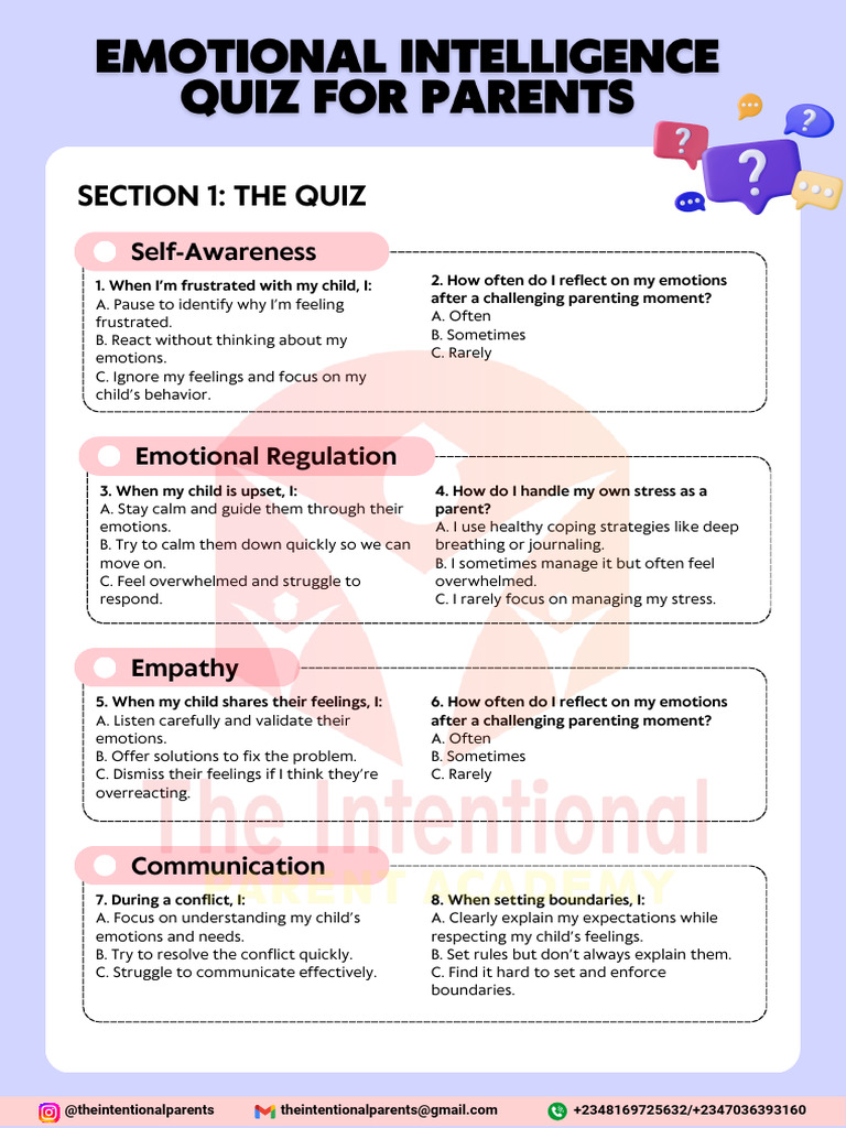 Parenting Emotional Intelligence Quiz | PDF | Parenting | Empathy