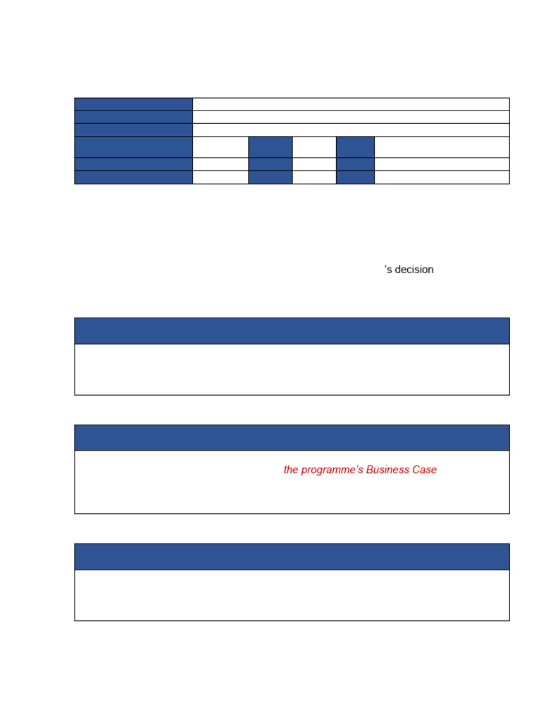 Programme Governance Definition Document | PDF | Governance ...
