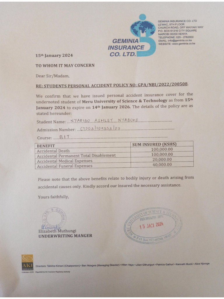 Meru Uni Insurance | PDF