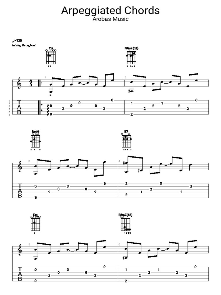 Arpeggiated Chords | PDF | Harmony | Elements Of Music