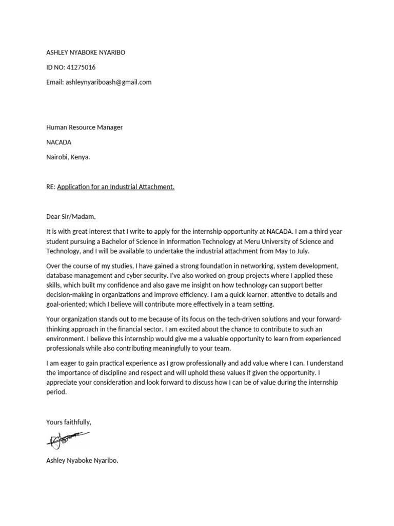 Ashley Application Letter | PDF