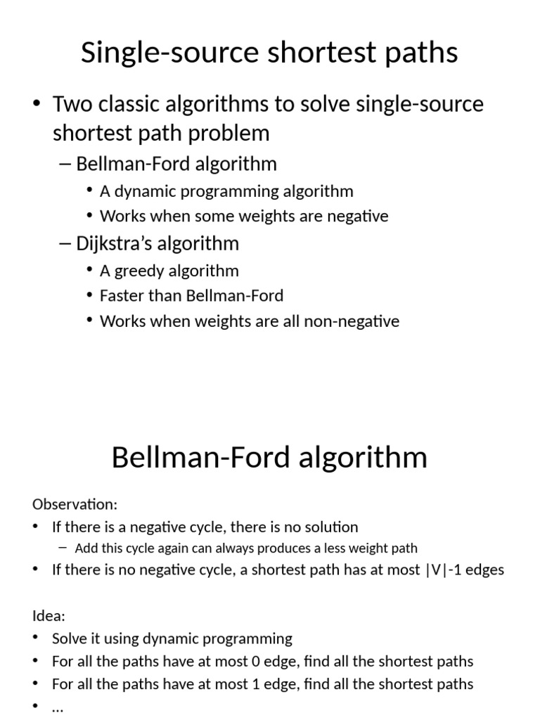 Bellman Ford & Floyd Warshall | PDF | Algorithms And Data Structures | Combinatorics