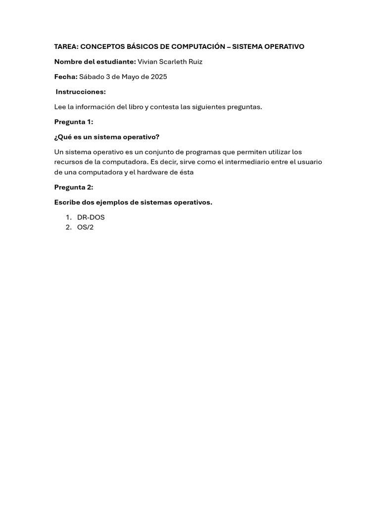 TAREA Conceptos Basico de Computacion | PDF