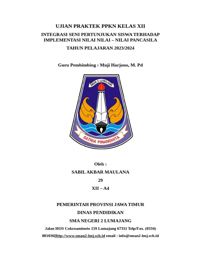 Uprak - XII MIPA 4 - 29 - Sabil Akbar Maulana | PDF