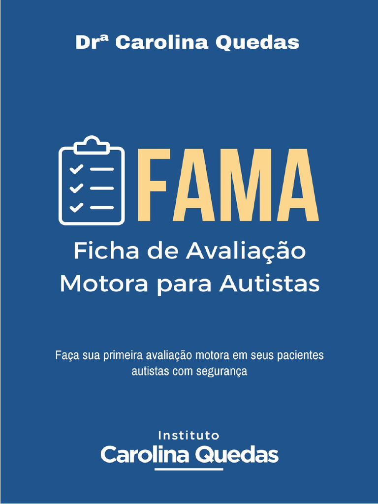 FICHA DE AVALIAÇÃO Motora para Autista | PDF | Autismo | Coordenação motora