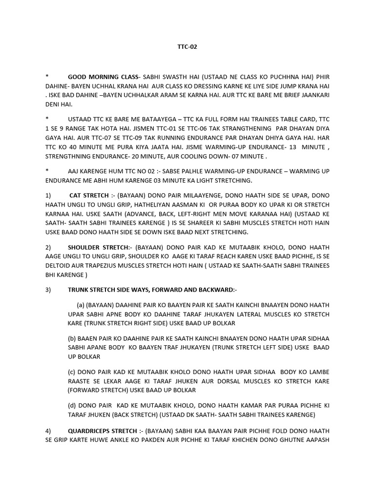 TTC - 02 Demo Uses of TTC in Real Life of Rudra Rajpoot | PDF | Musculoskeletal System | Limbs ...