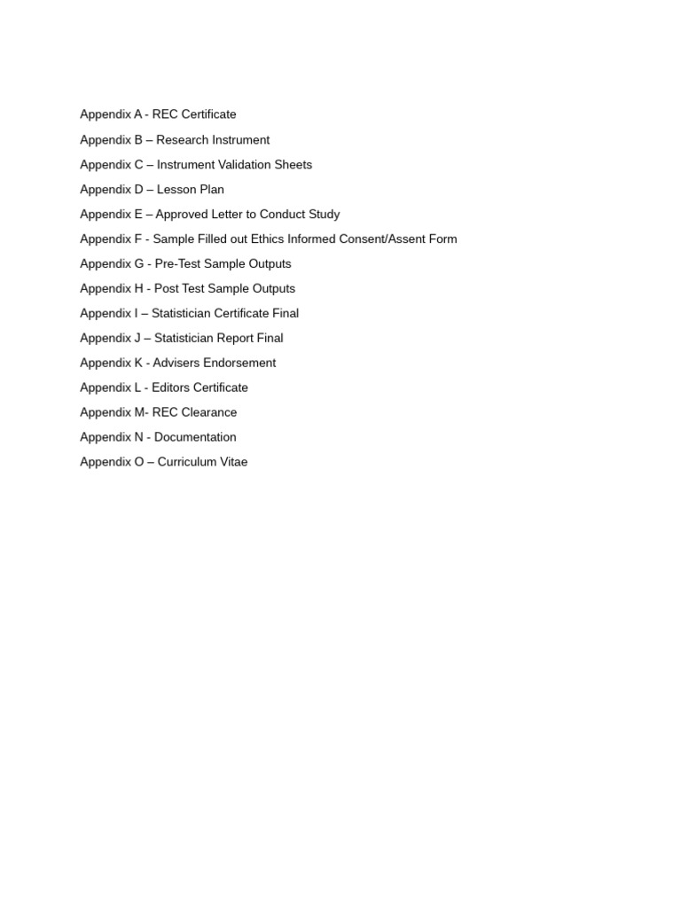 Appendices | PDF