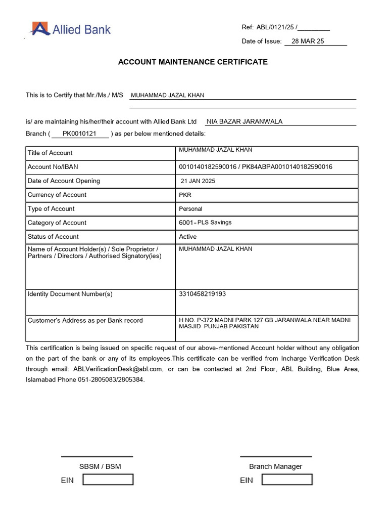 ACCOUNT-MAINTENANCE-CERT-4939212995081 | PDF