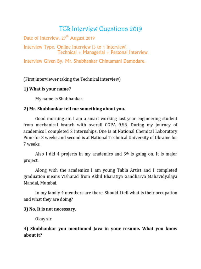 Shubhankar TCS Interview 2019 | PDF | Pointer (Computer Programming) | String (Computer Science)