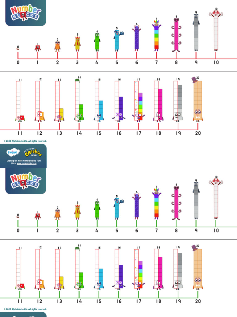 0-20 Numberblocks | PDF