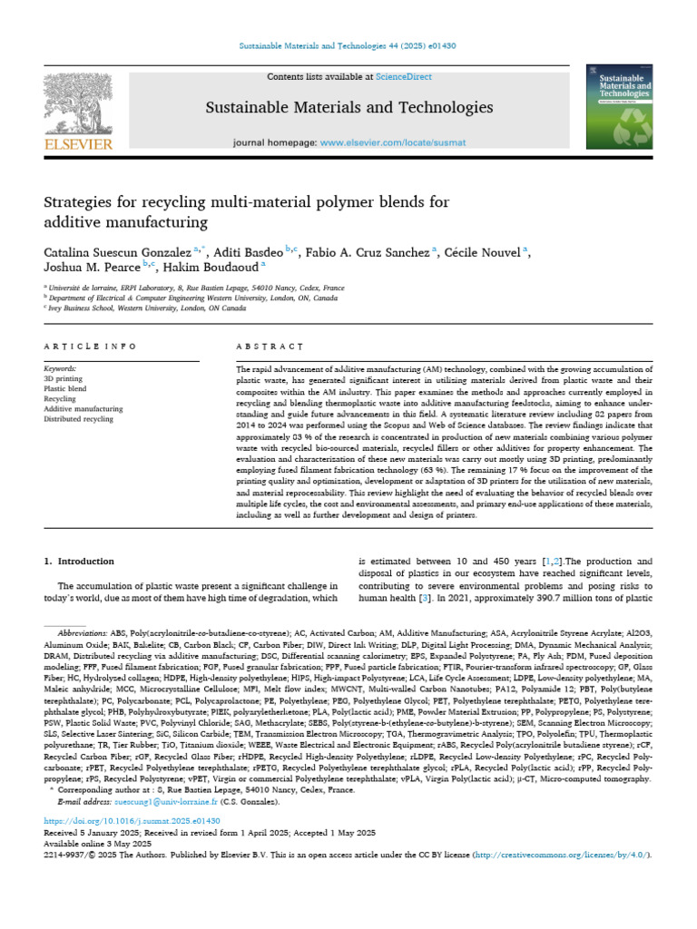 Strategies For Recycling Multi-Material Polymer Blends For | PDF | Recycling | Plastic