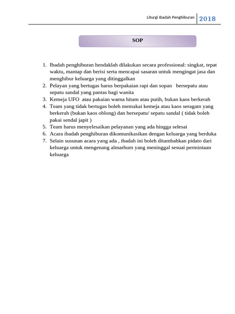 Liturgi Ibadah Penghiburan Kristen | PDF
