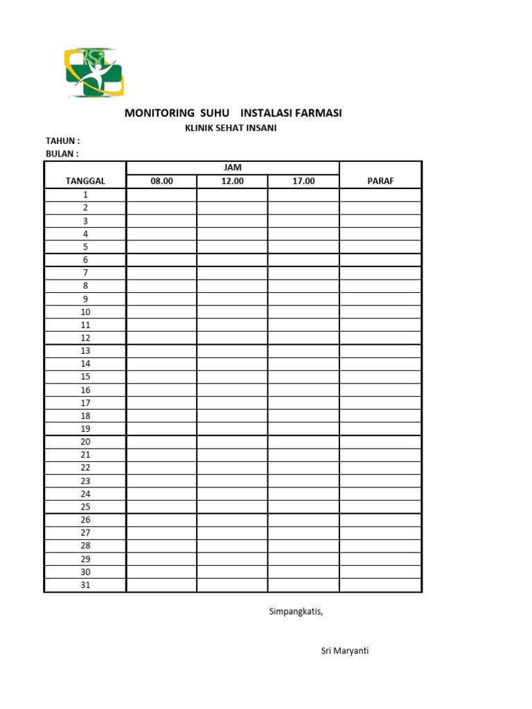 Monitoring Suhu Instalasi Farmasi | PDF