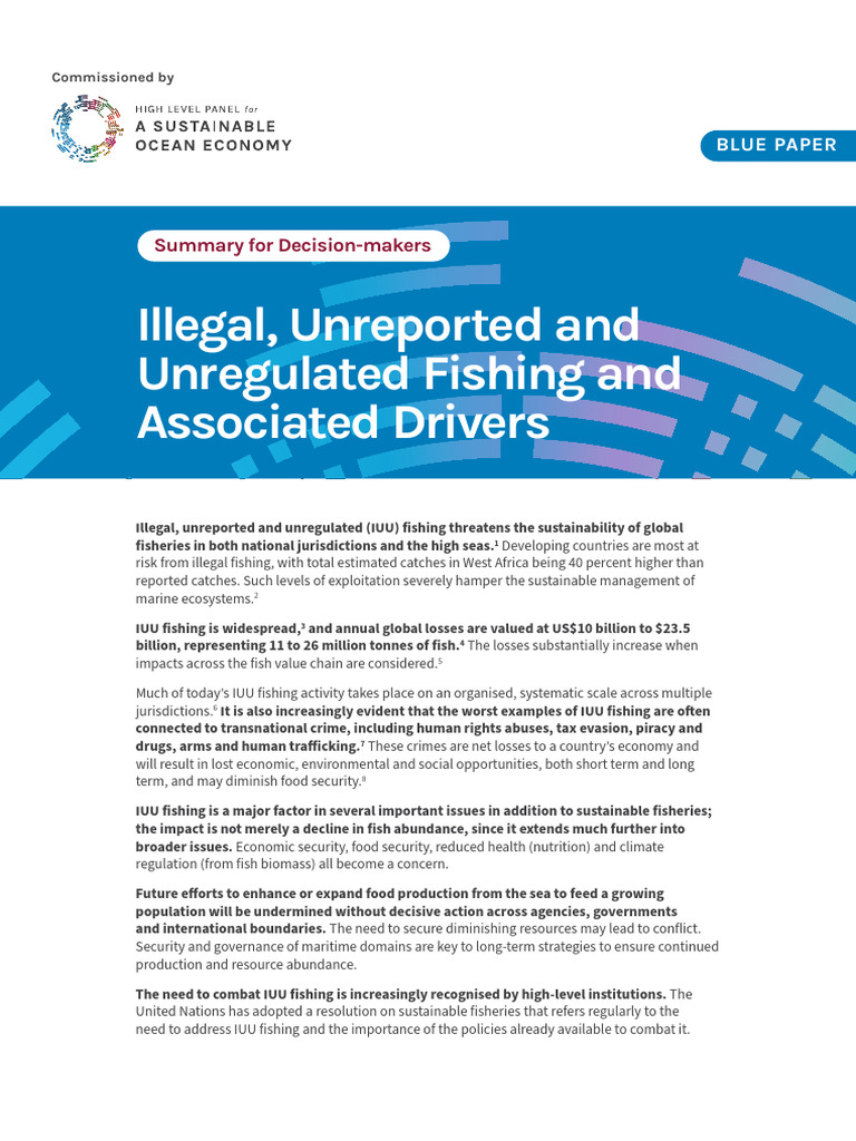 IUU Fishing and Associated Drivers Summary Blue Paper High Level Panel ...