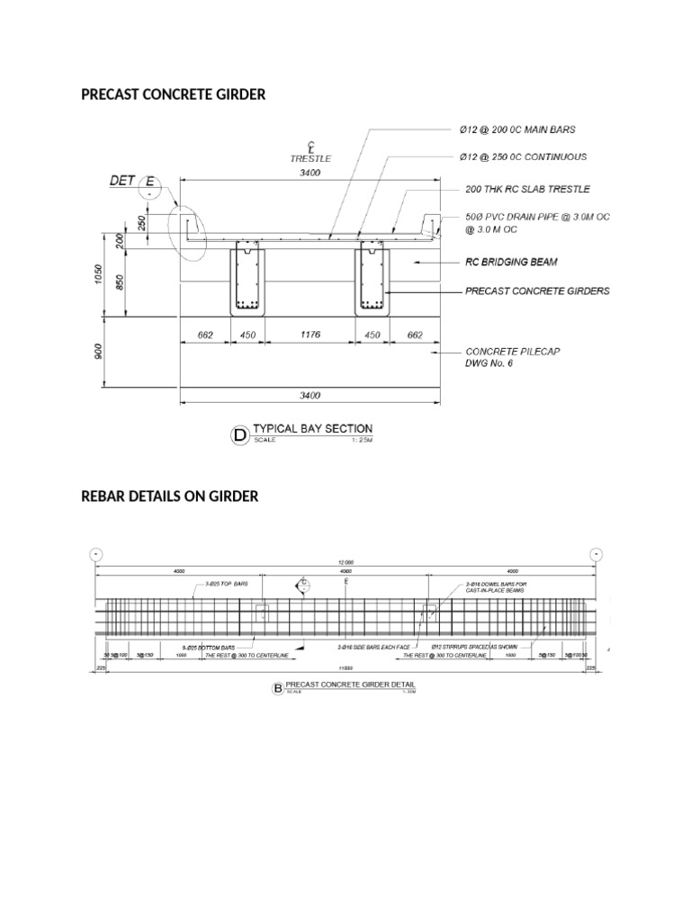 Precast Concrete Girder | PDF