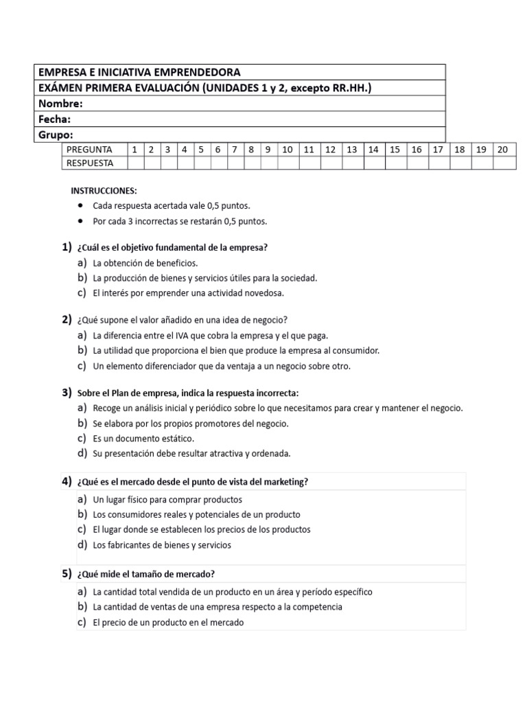 actividades EIE 1 T | PDF | Mercado (economía) | Monopolio
